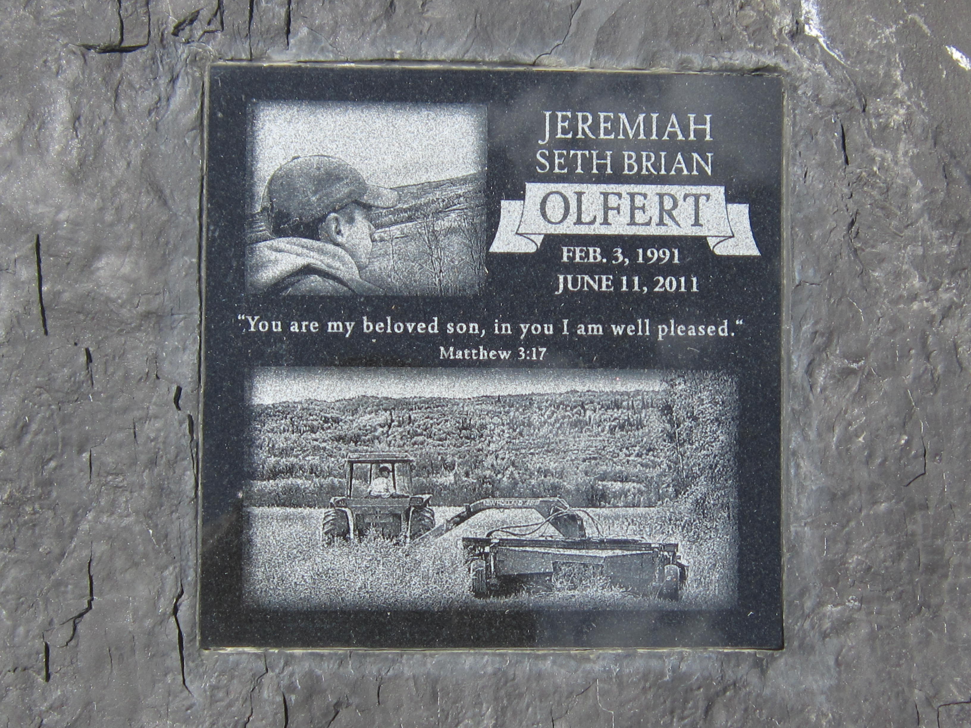 Olfert grave marker